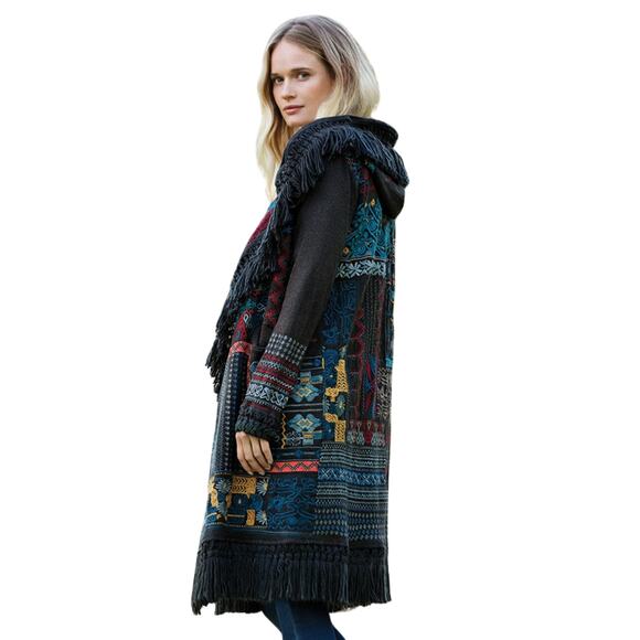 Johnny Was | Sweaters | Johnny Was Biya Bennai Fringe Embroidered ...